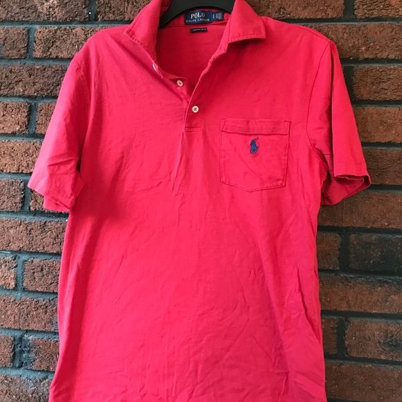 Polo Ralph Lauren | Shirts | Mens Polo By Ralph Lauren Red Pocket Polo ...